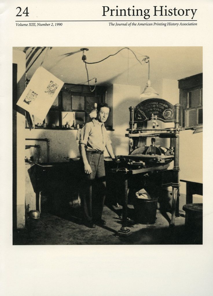 Contents of Printing History (Original Series) - American Printing ...