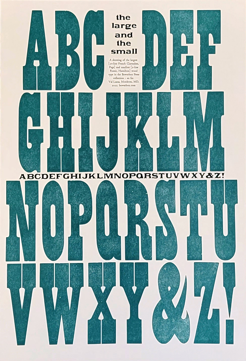 Chesapeake Chapter letterpress work by members - American Printing ...