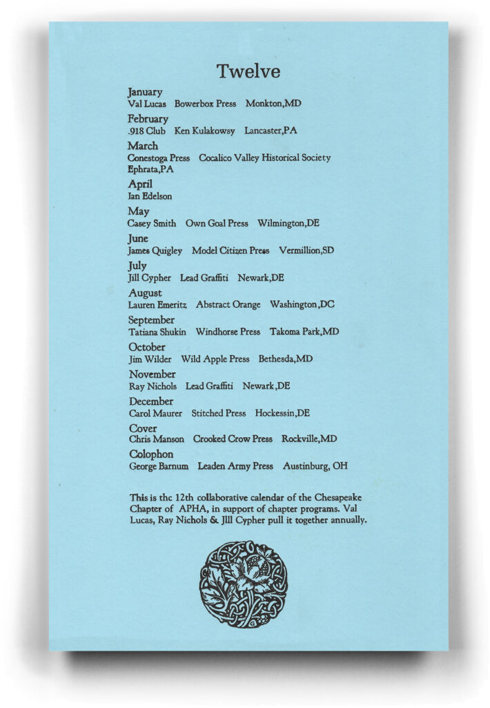 Chesapeake members portfolio - American Printing History Association