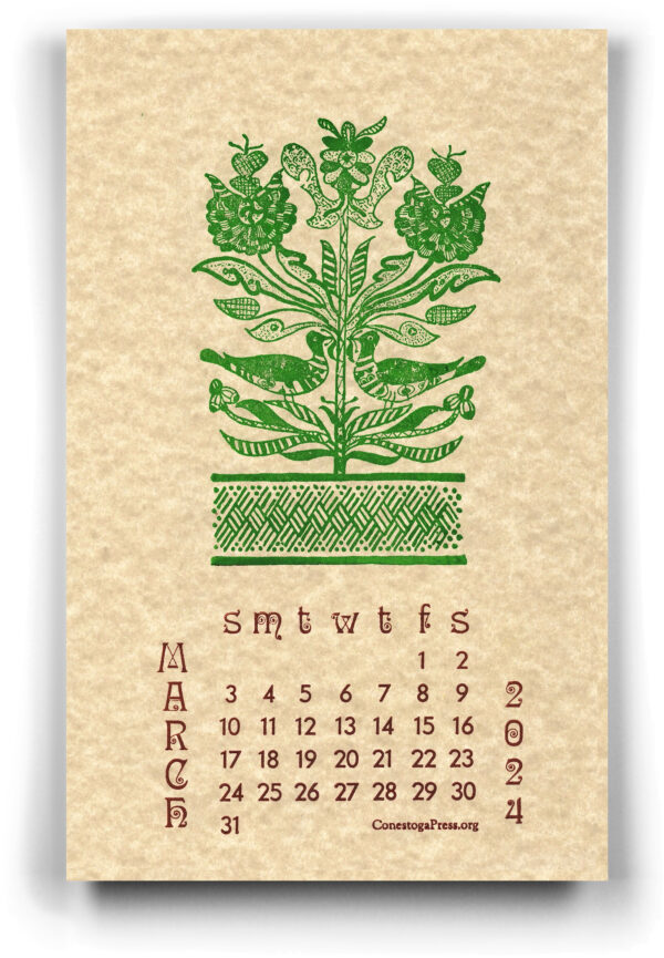 Chesapeake Chapter 2024 calendar - American Printing History Association