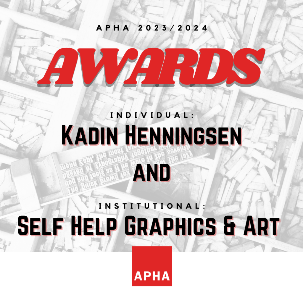 2024 APHA Award Winners - American Printing History Association