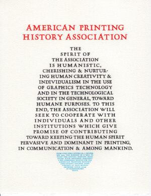 APHA 50 Print Exchange Gallery - American Printing History Association